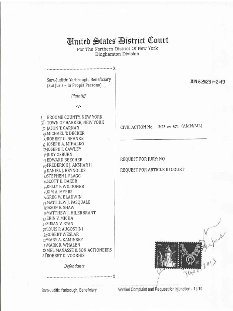 Yarbrough vs. Broome County Land Dispute | PDF | Politics | Travel