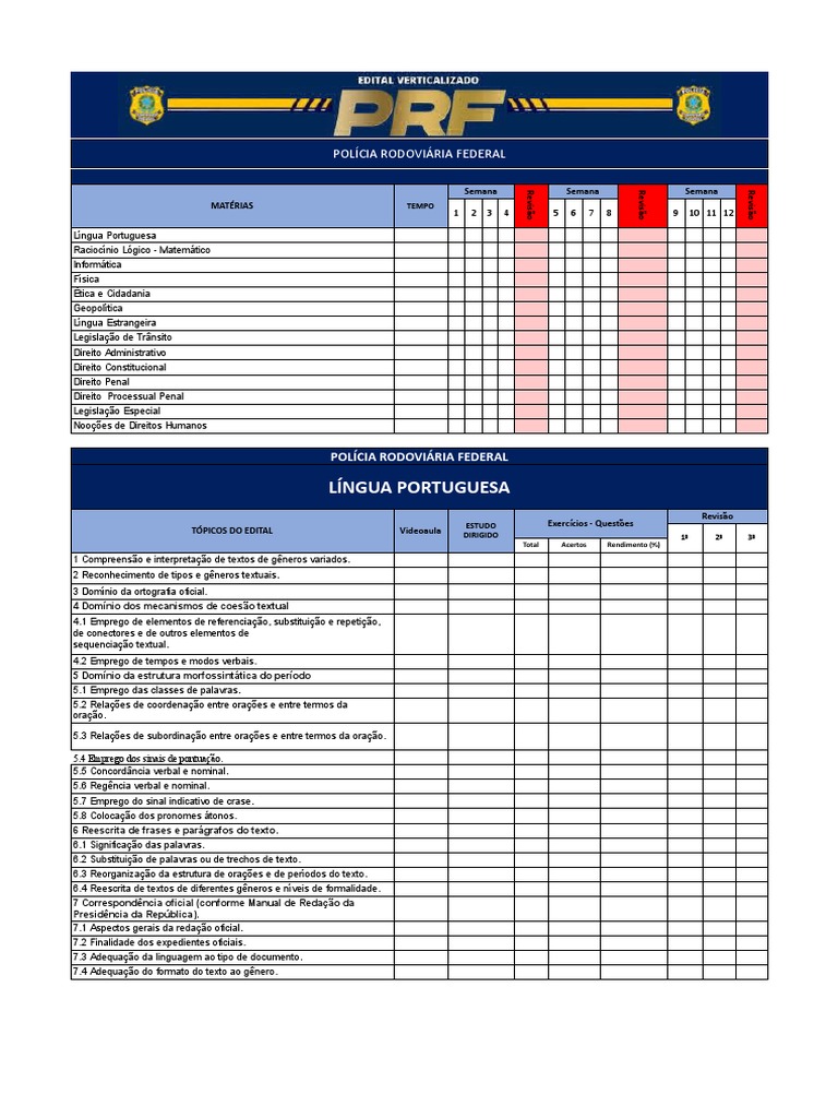 Edital Verticalizado - PRF - 2023 - Espanhol | PDF | Crimes | Crime e ...
