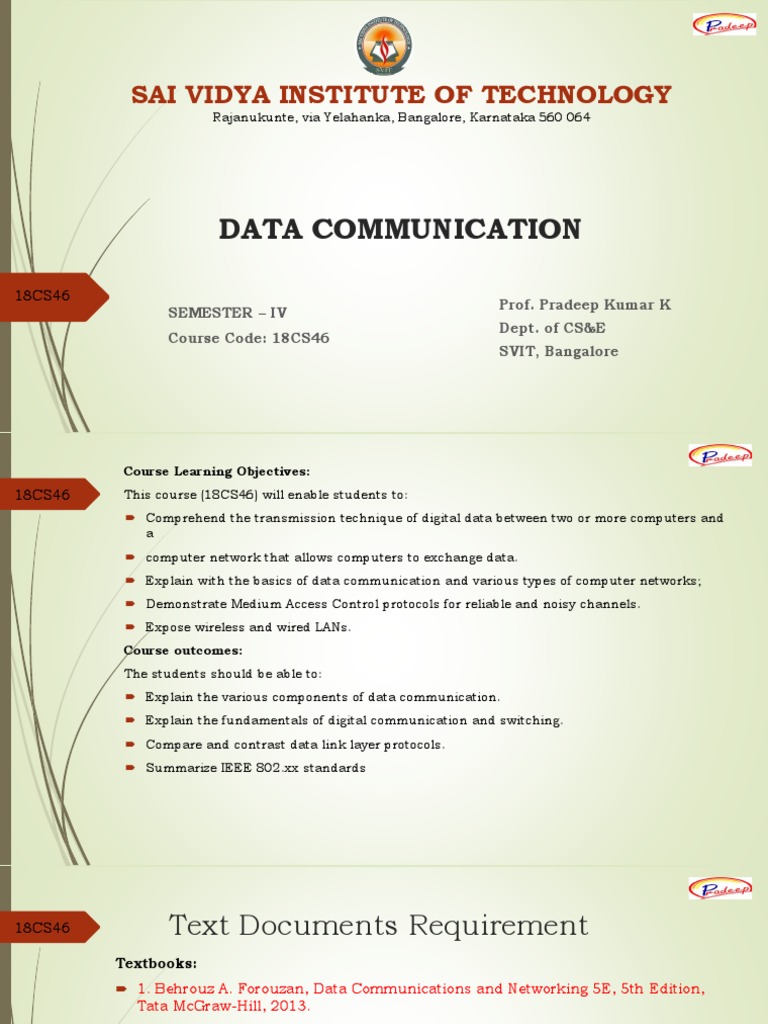 DC Module-1 SVIT | PDF | Internet Protocols | Network Topology