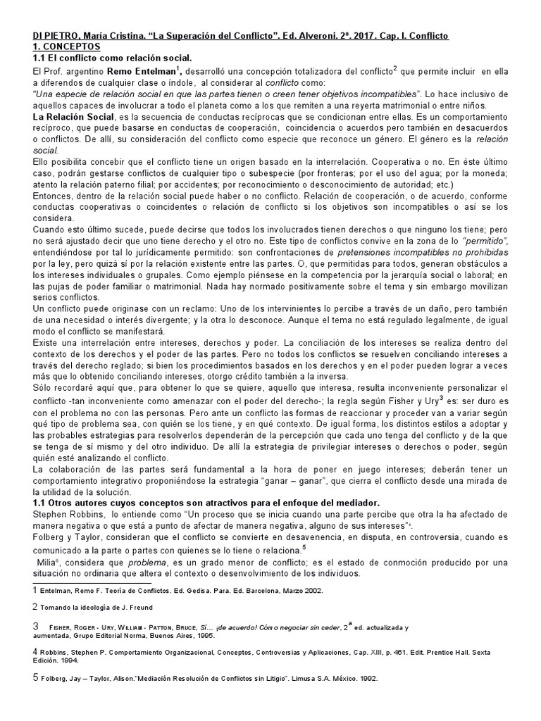 Mapa-Tipos de Confli | PDF | Las emociones | Conflicto (proceso)