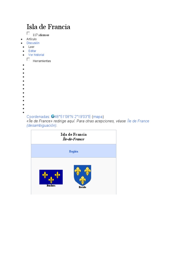 Isla de Francia: Datos y Geografía | PDF