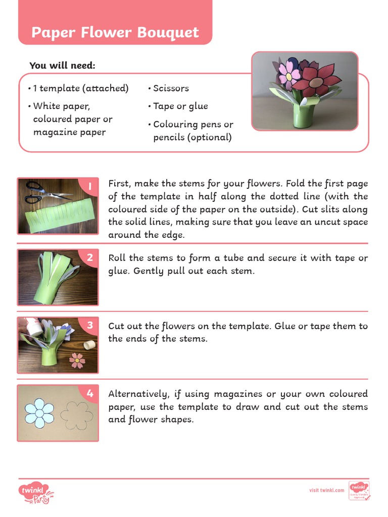 T P 1633684684 Paper Flower Bouquet Craft - Ver - 1 | PDF