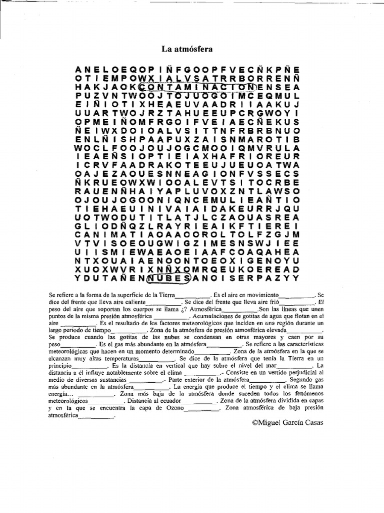 Sopa Letras Del Clima | PDF