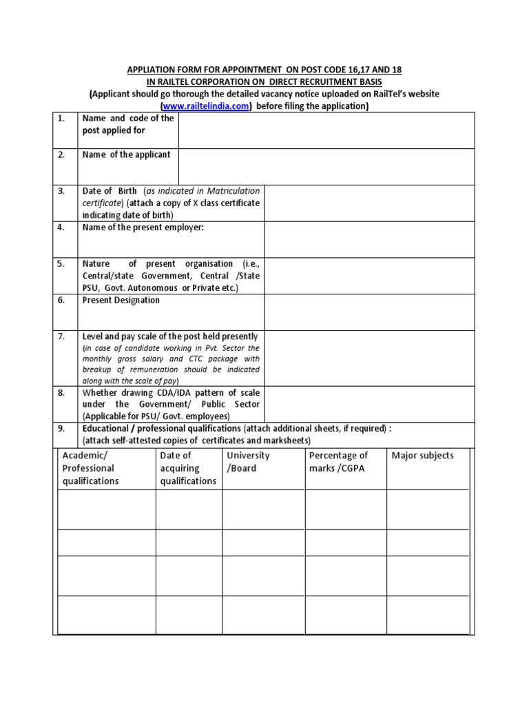 Application Forms | Download Free PDF | Employment | Business