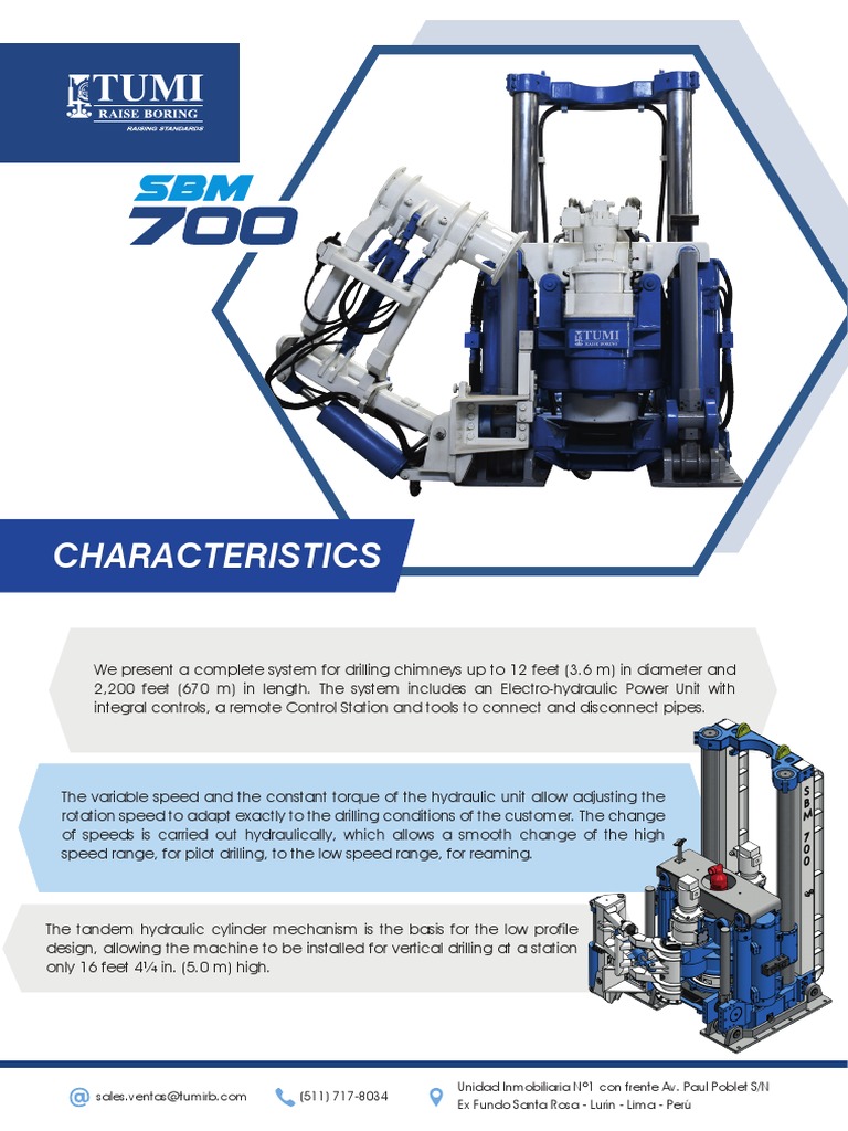 Chimney Drilling System Specs | PDF | Horsepower | Machines