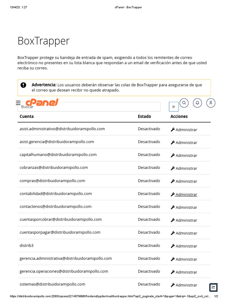 Cpanel - BoxTrapper | PDF