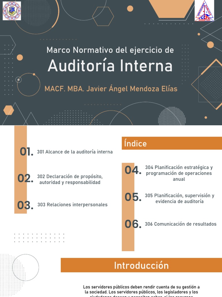 Marco Normativo Del Ejercicio de La Auditoria Interna UTO JAME | PDF