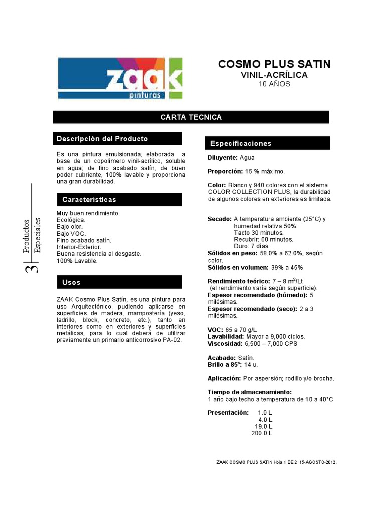 Cosmo Plus Satin | PDF