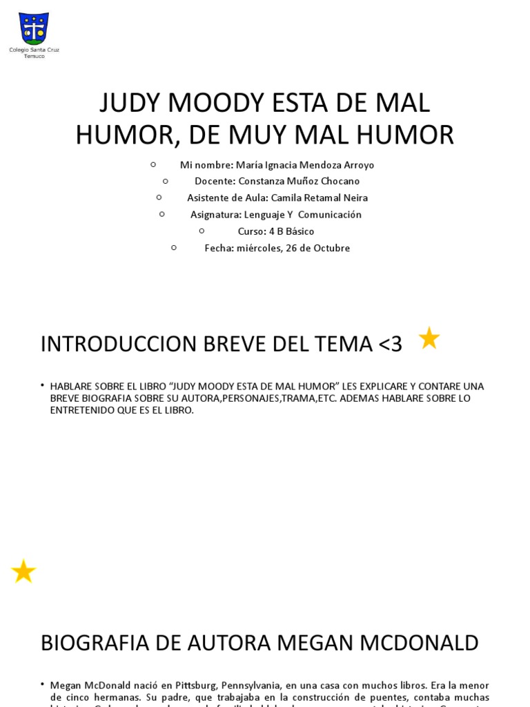 Judy Moody Esta de Mal Humor, de Muy Mal 2.0 | PDF