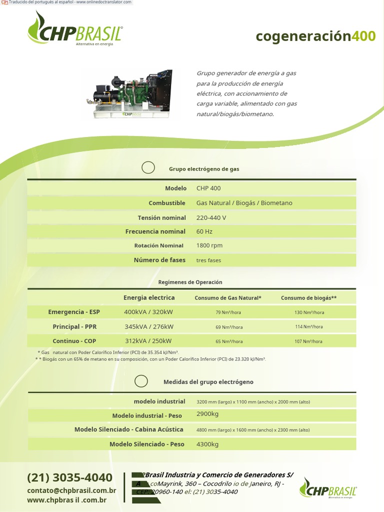 Generador Fincha Técnica - chp400.Br - Pt.es | PDF