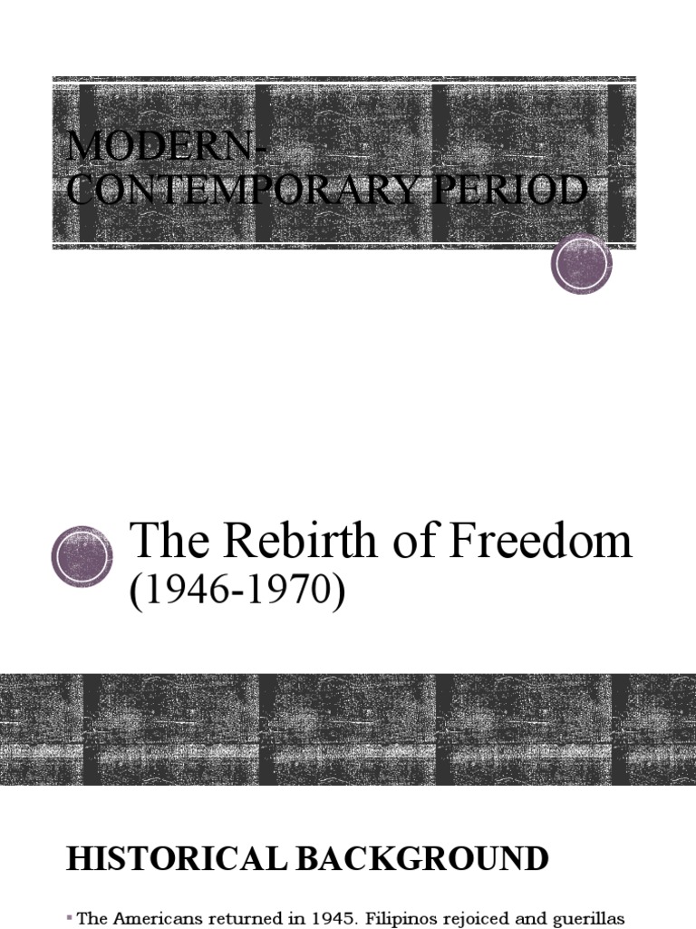 Modern Contemporary Period | PDF | Philippines