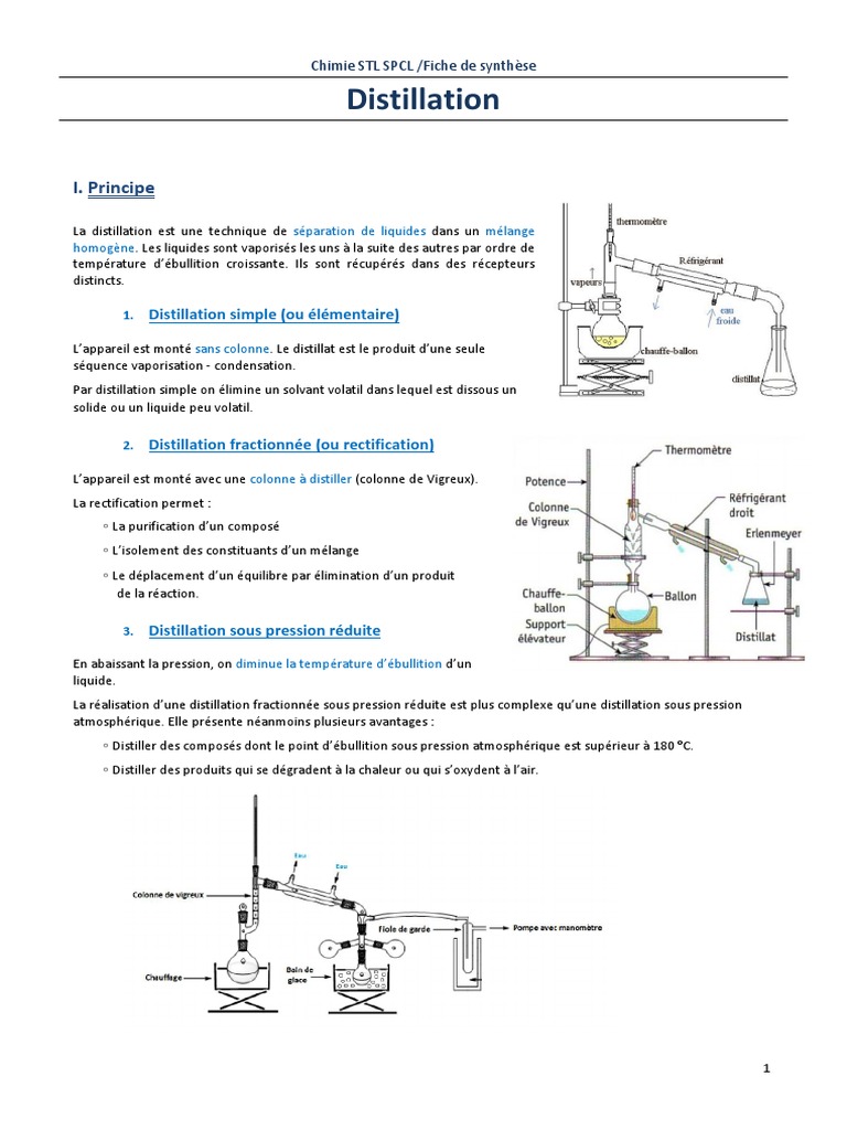 Distillation | PDF | Distillation | Chimie