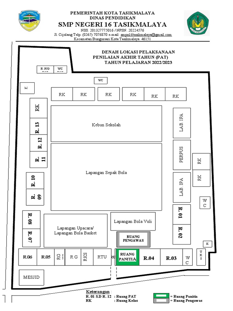 DENAH LOKASI PELAKSANAAN PAT 2122 - Oke Print | PDF