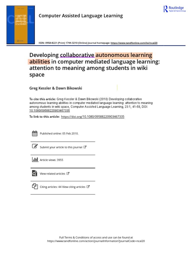 Kessler & Bilowski-2010-Developing collaborative autonomous learning abilities in computer ...