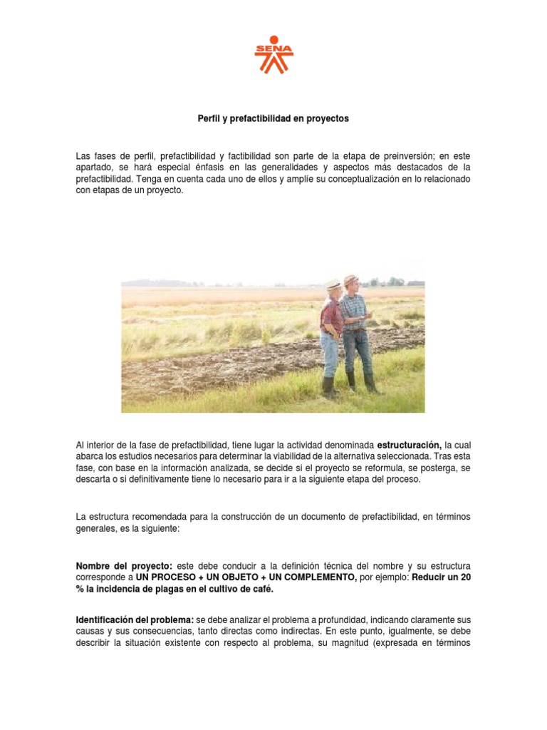 Guía de Prefactibilidad de Proyectos | PDF | Producto (Negocio ...