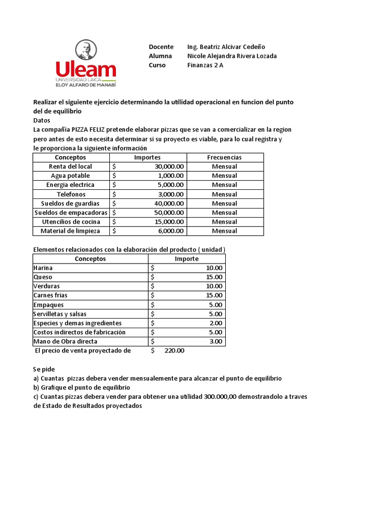 Utilidad Operacional | PDF