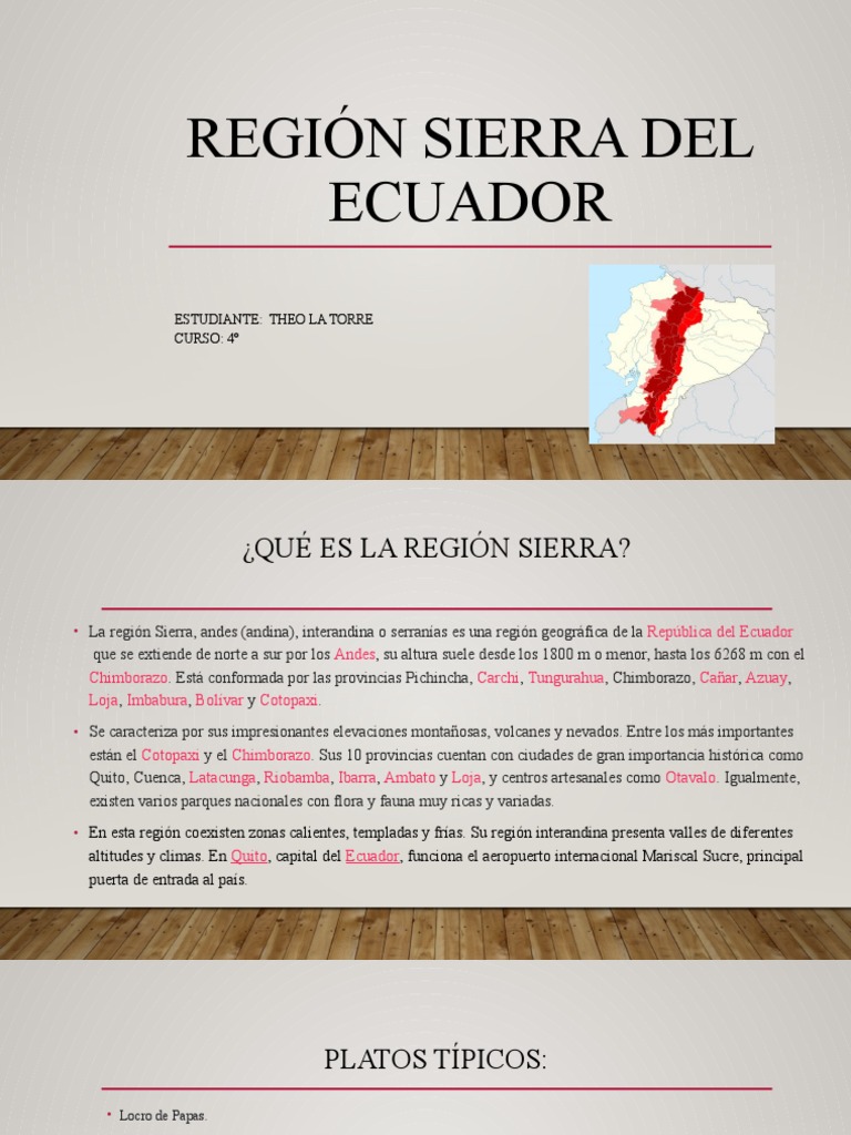 Características de la Sierra del Ecuador | PDF | Ciencias sociales ...