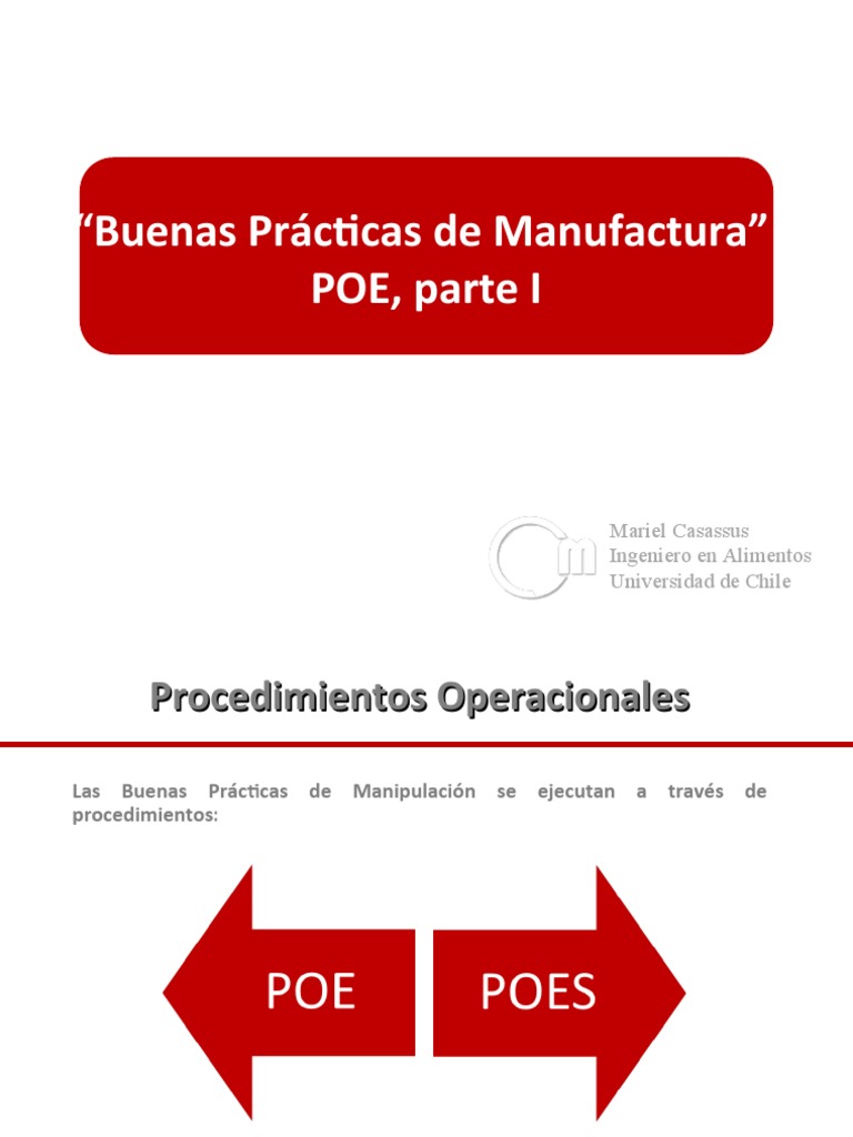 Programa Capacitaciones N°3 POE 1 - BPM | PDF