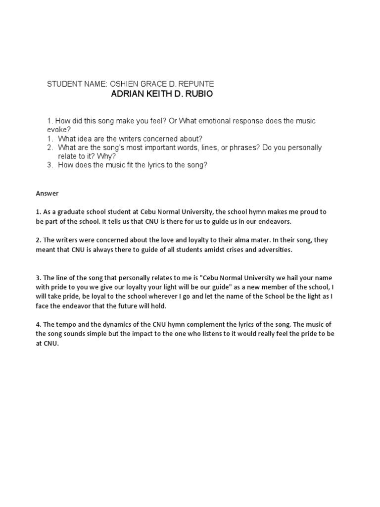 Cnu Hymn | PDF