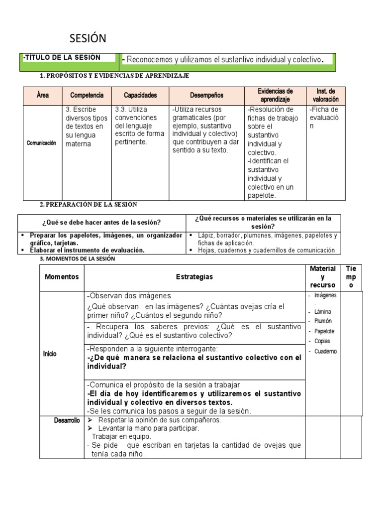Sustantivos | PDF | Aprendizaje | Multiplicación