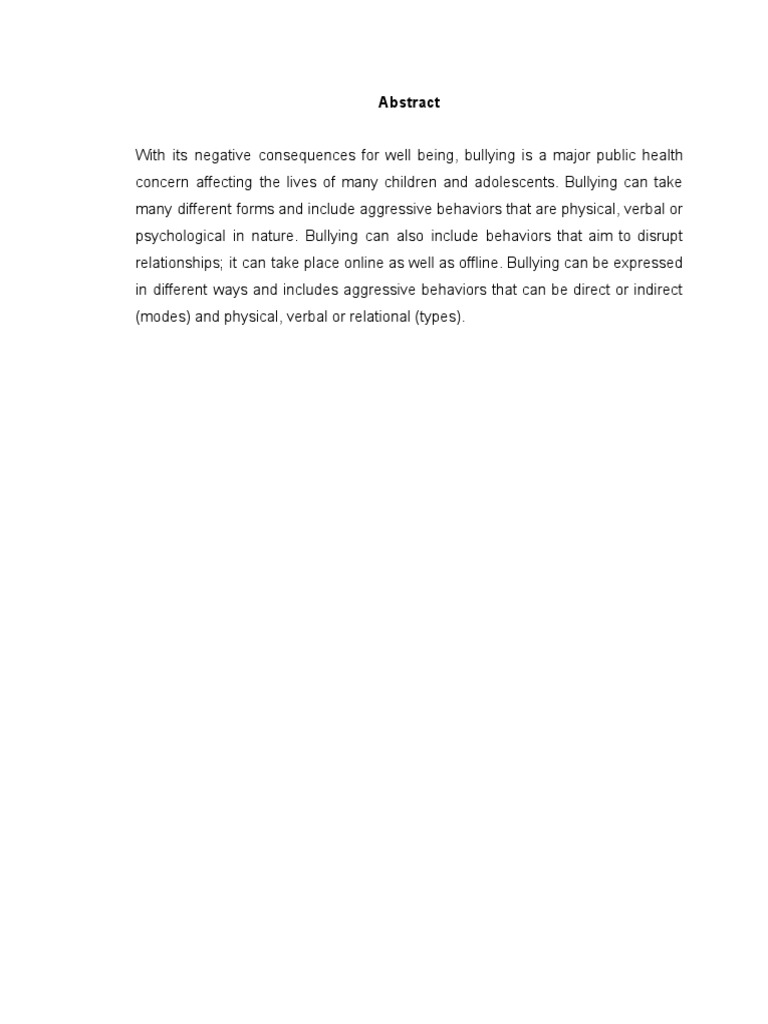 Research Paper (Bullying) | PDF | Bullying | Cyberbullying