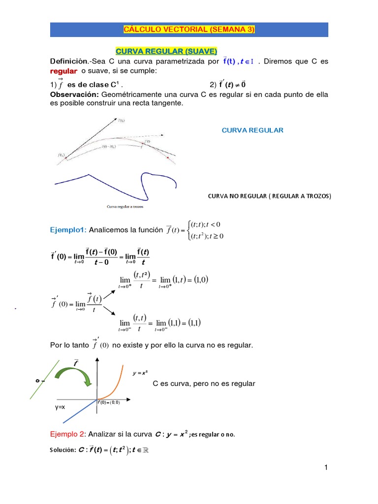 Semana 3 Calculo Vectorial | PDF | Vector Euclidiano | Curva