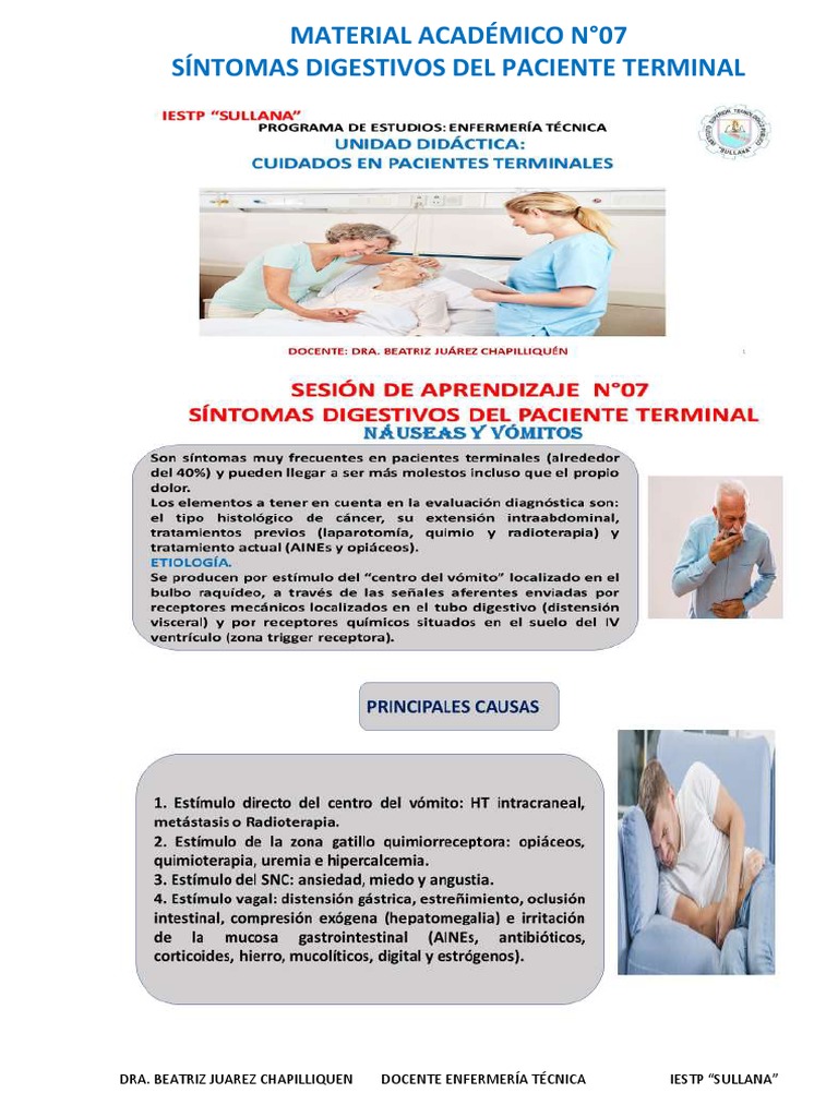 Material Academico N°07 Sintomas Digestivos Del Paciente Terminal | PDF