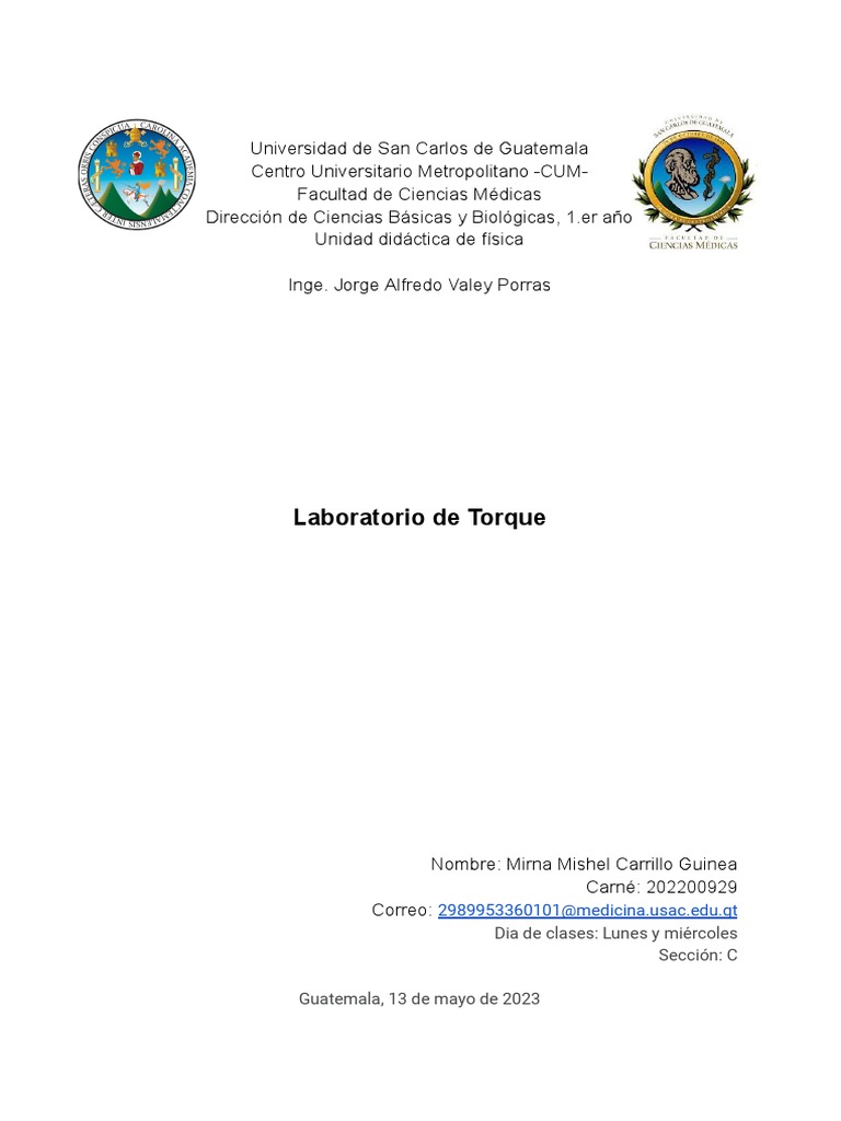 Laboratorio Torque | PDF