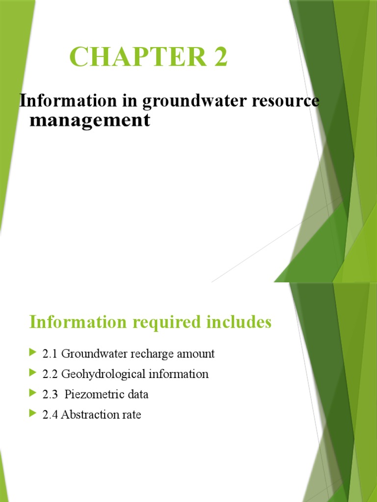 Information in Groundwater Resource | PDF | Discharge (Hydrology ...