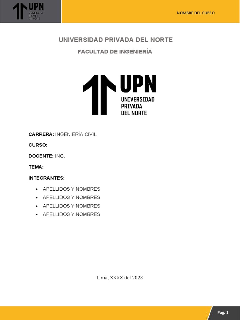 Plantilla WORD TRABAJOS - UPN 2023 | PDF