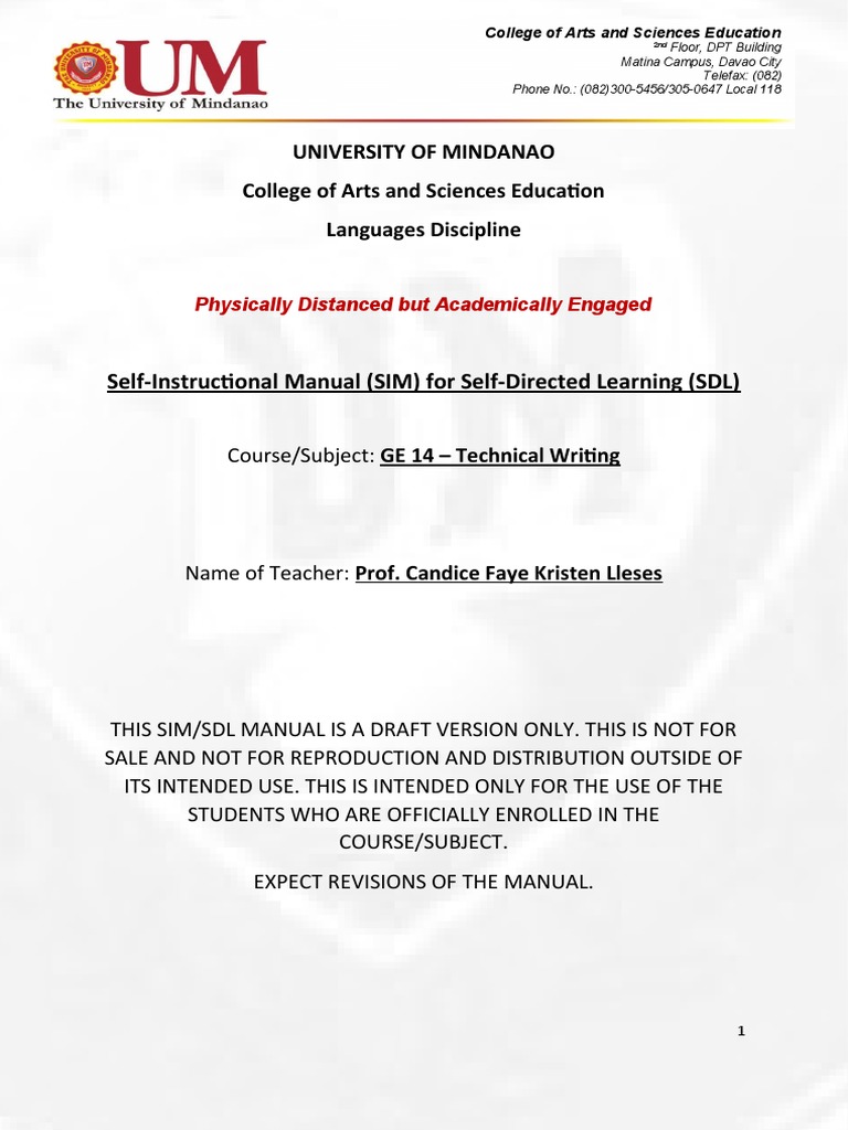 Final Ge14 Complete Sim | PDF | Communication | Science Education