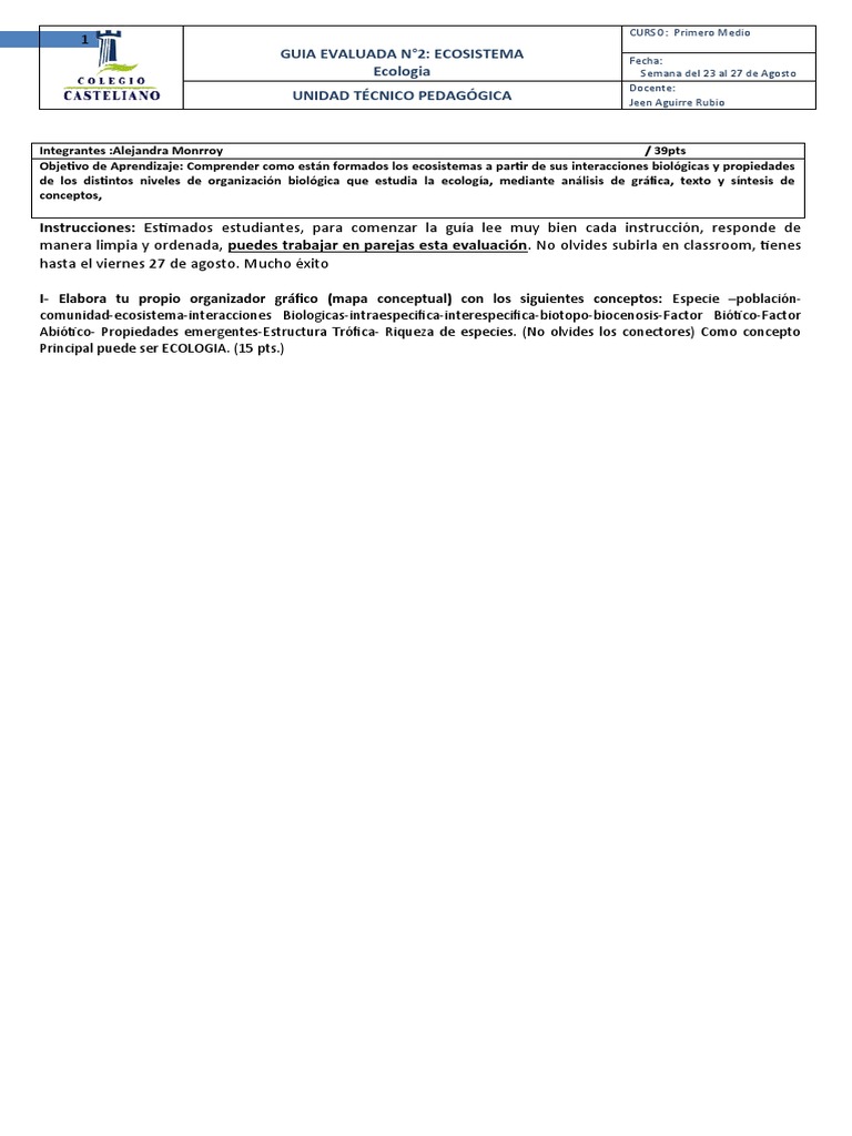 Alejandra Tiara Monrroy Martínez - Guia Evaluada N°2 Primero Medio 00 ...