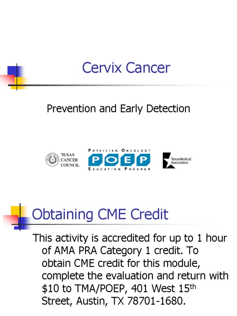 Cervix Cancer Power Point With Slides | PDF | Cervical Cancer | Cancer