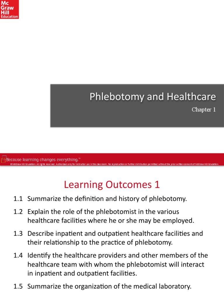 1. Phlebotomy Chapter 1 | PDF