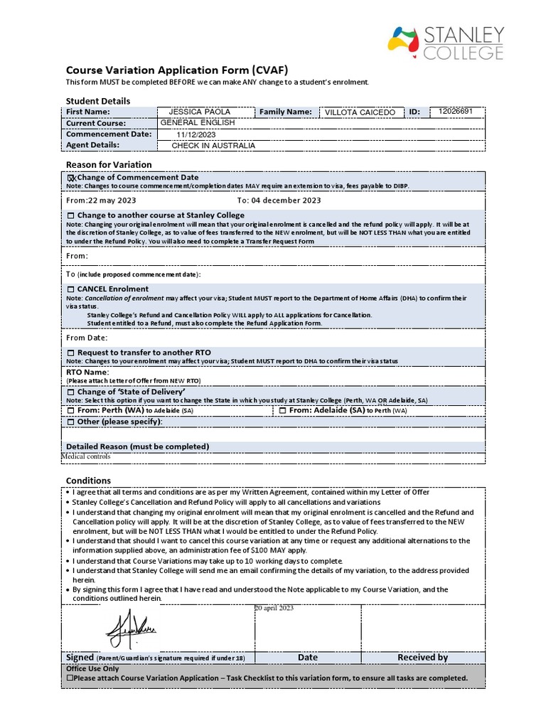 Course - Variation - SIGNED Incomplete | PDF