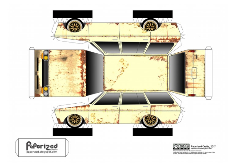 Slammed Datsun 510 Wagon Papercraft | PDF