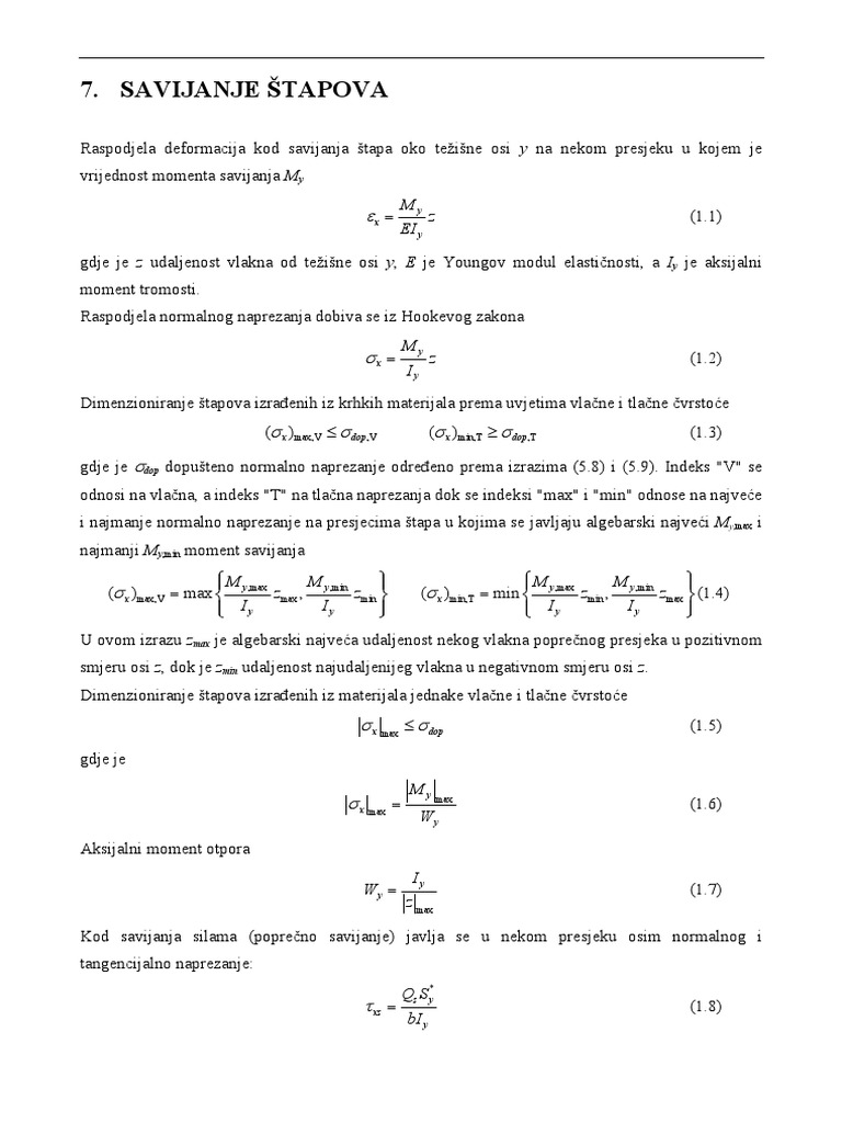 Savijanje Zbirka | PDF