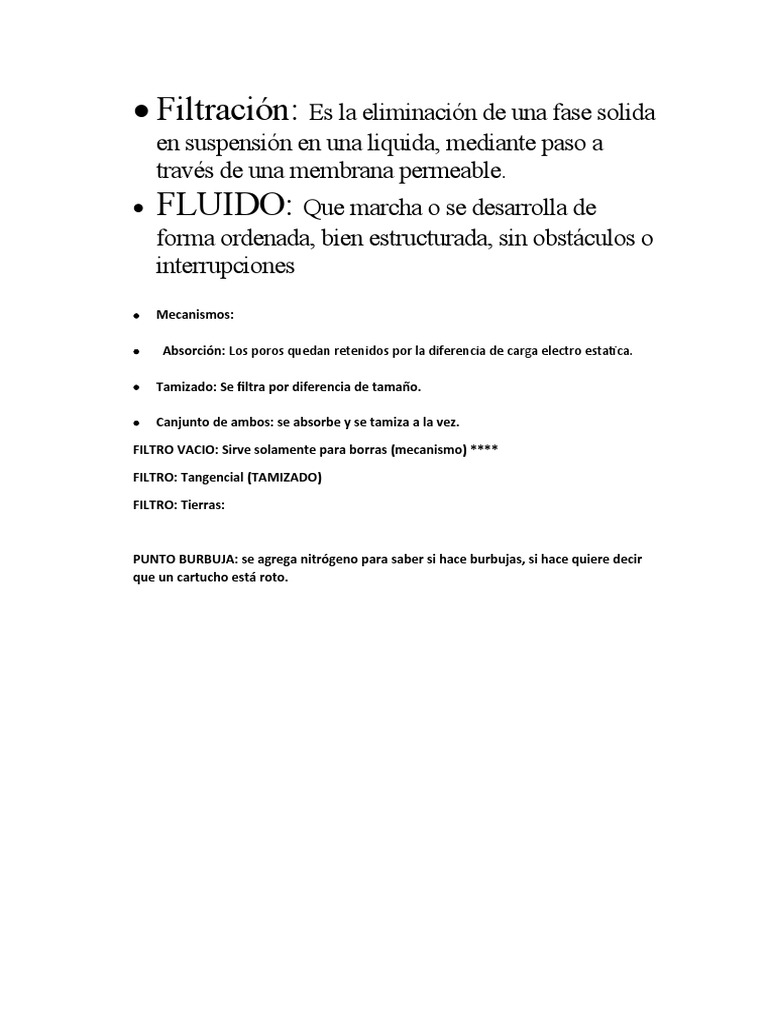 Mecanismos de Filtración y Tipos de Filtros | PDF