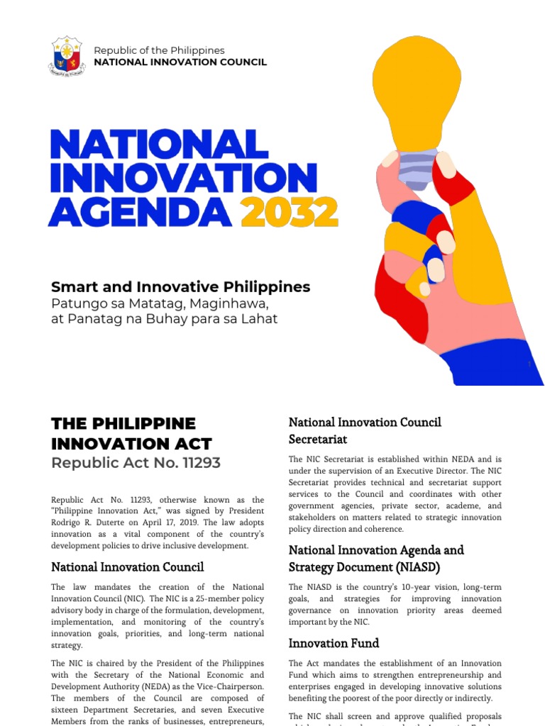 (APPROVED) National Innovation Agenda Document | PDF