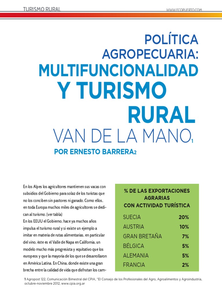 AA49-28-Turismo Rural Politica Agropecuaria Multifuncionalidad Y ...