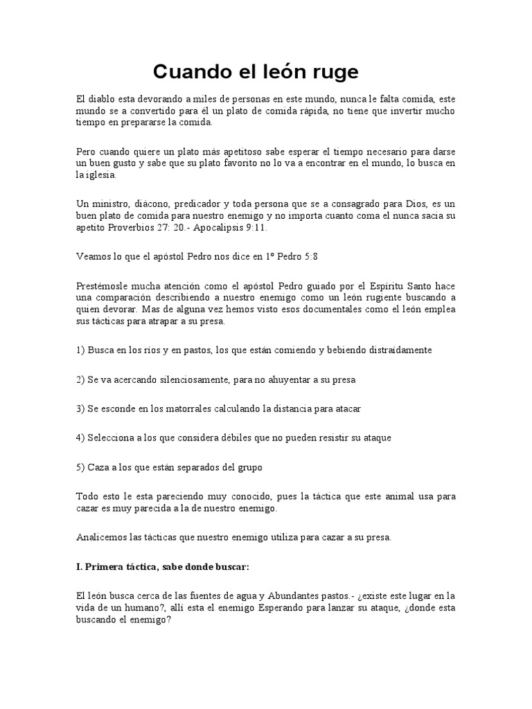 Cuando Ruge El Leon | PDF | León | Cristo (título)