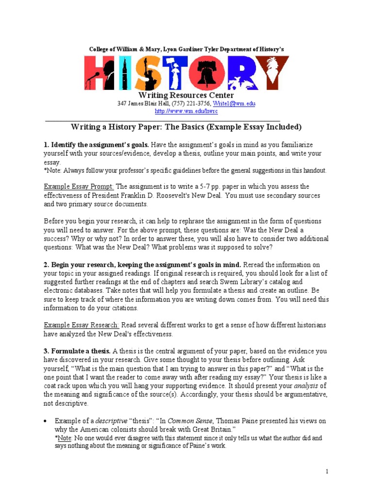 Writing A History Paper | Download Free PDF | New Deal | Great Depression