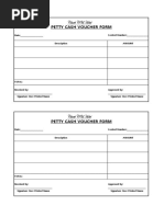 Printable Cash Voucher Template | PDF