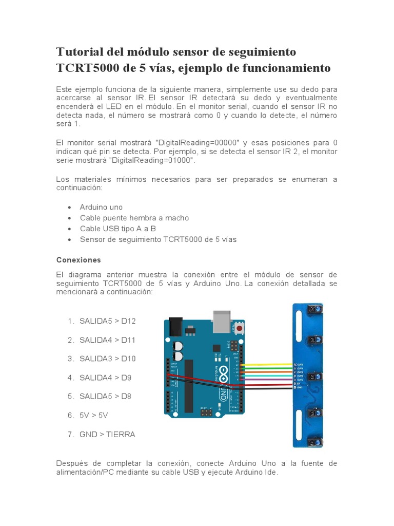 Tutorial de sensor TCRT5000 con Arduino | PDF | Arduino | Ingeniería de ...