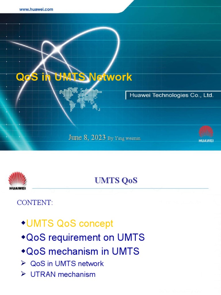 c01 Wcdma Rno Qos in Umts Network | PDF | Quality Of Service | Computer Network