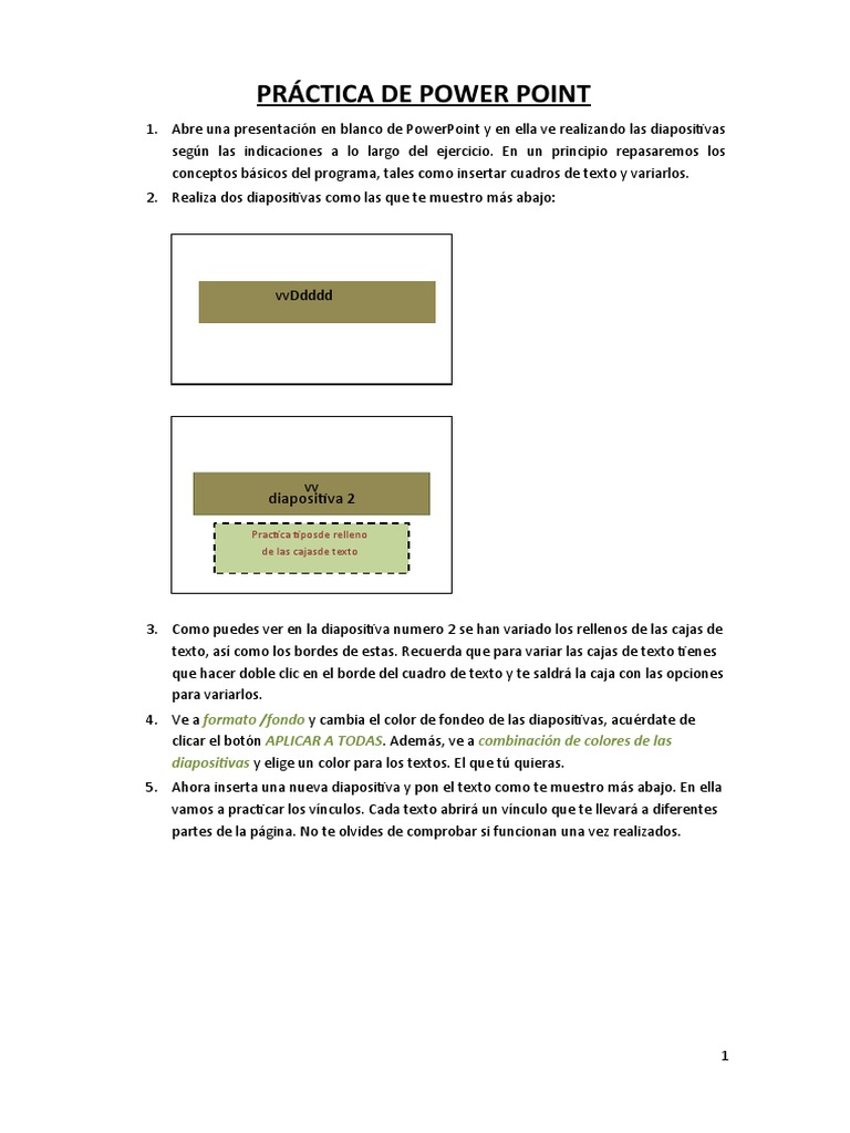 Practica Power Pointhcvhcvg | PDF | Microsoft PowerPoint | Informática