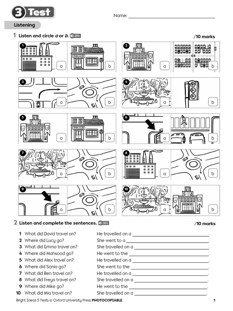 IBright Ideas 5 Unit 3 Test | PDF