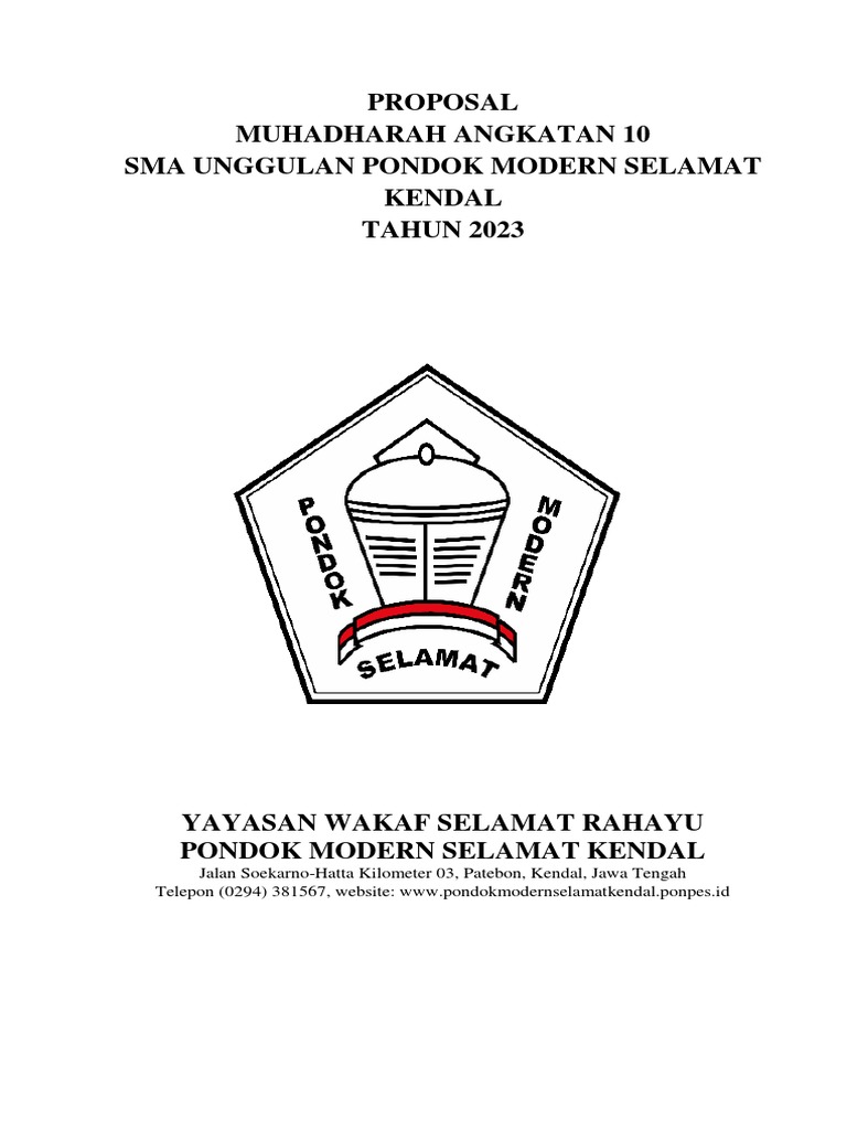 Proposal Muhadarah Sudah Edit Dan Siap Online | PDF