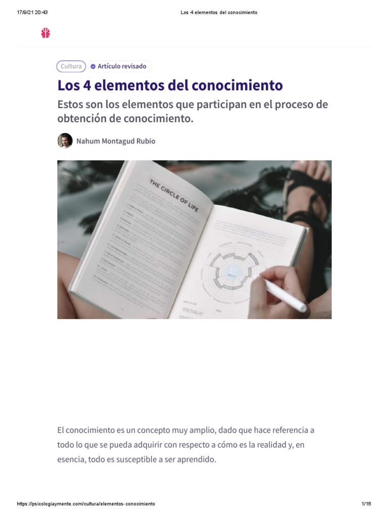 Los 4 Elementos Del Conocimiento | PDF