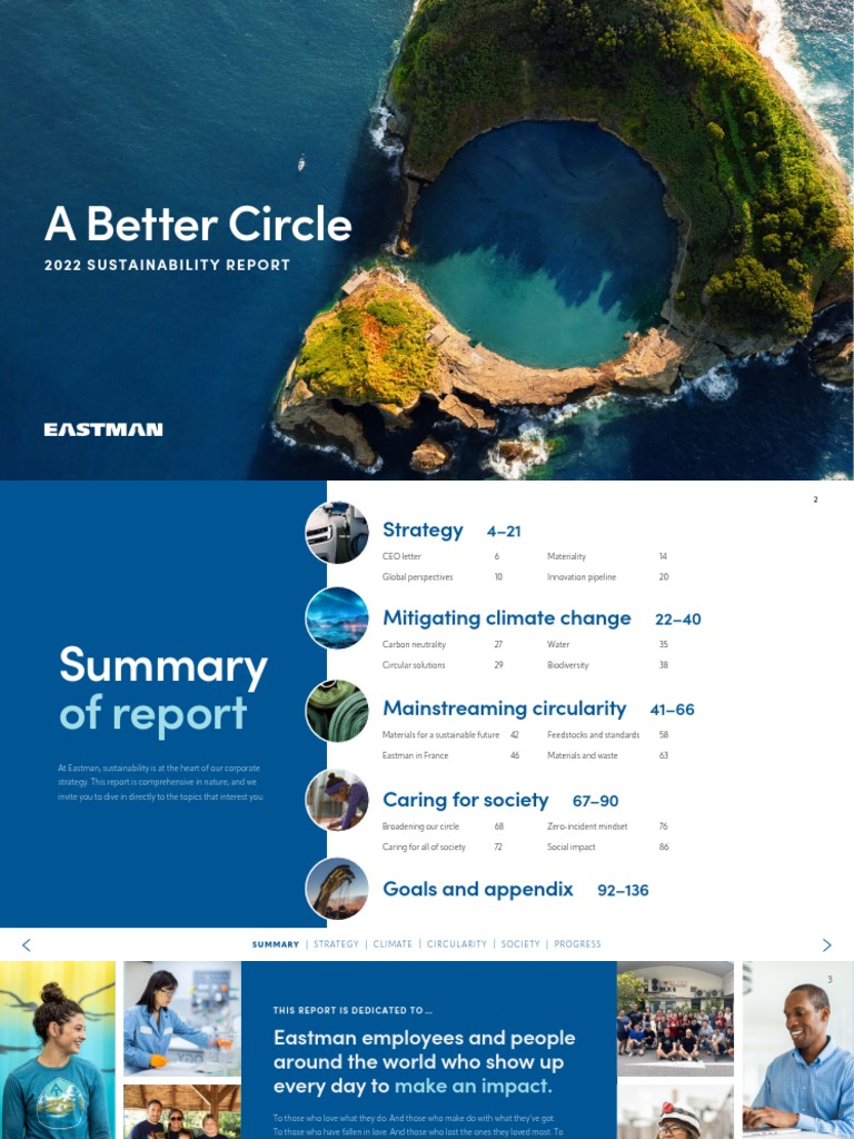 Eastman Sustainability Report 2022 | PDF | Sustainability | Recycling Eastman Sustainability Report 2022 | PDF | Sustainability | Recycling